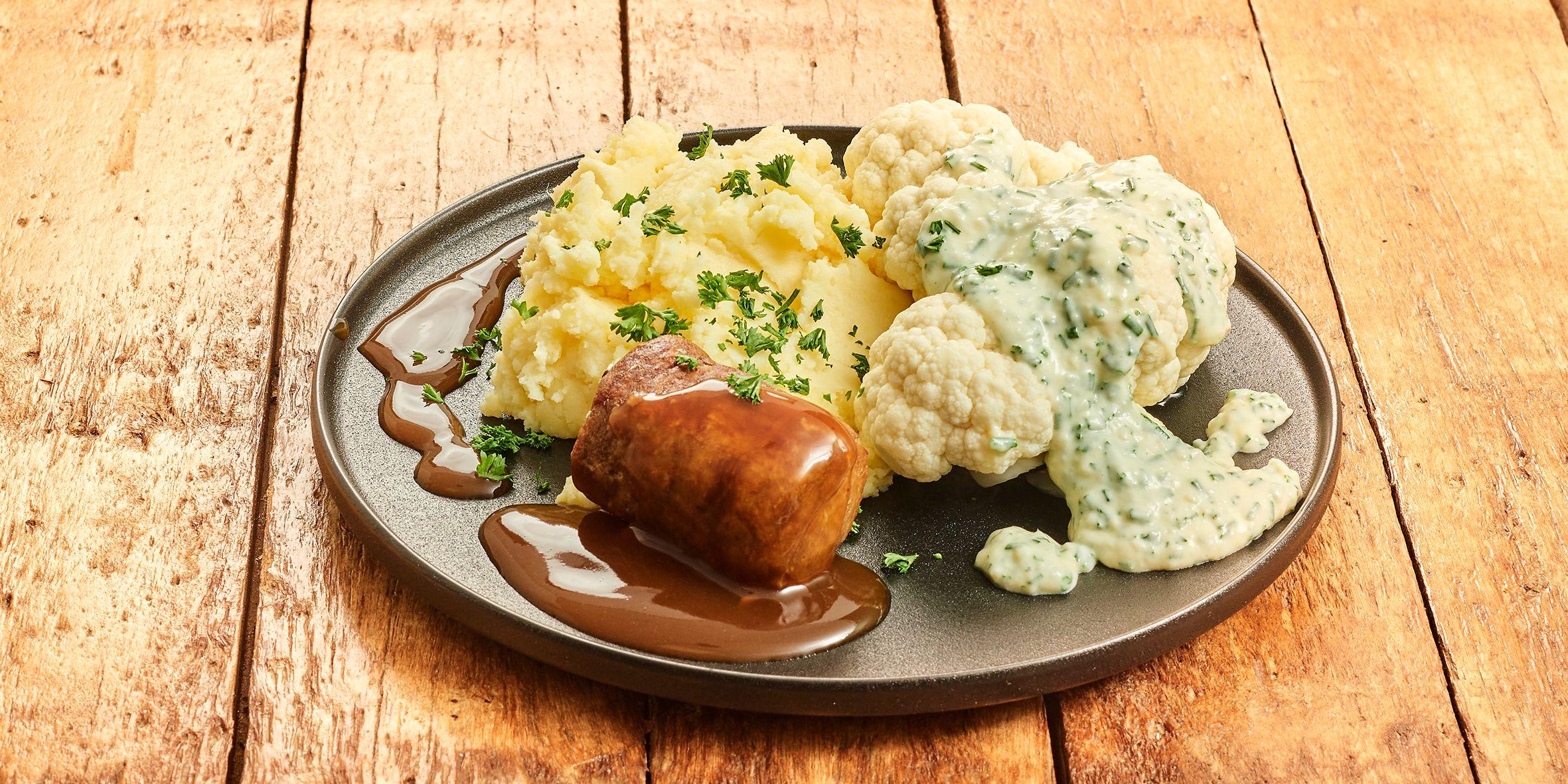 Rundervink met bloemkool en aardappelpuree | Uitgekookt