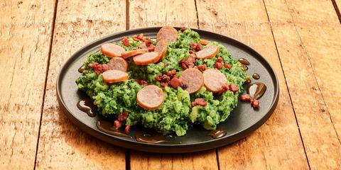 Stamppot boerenkool met vegetarische rookworst | Uitgekookt